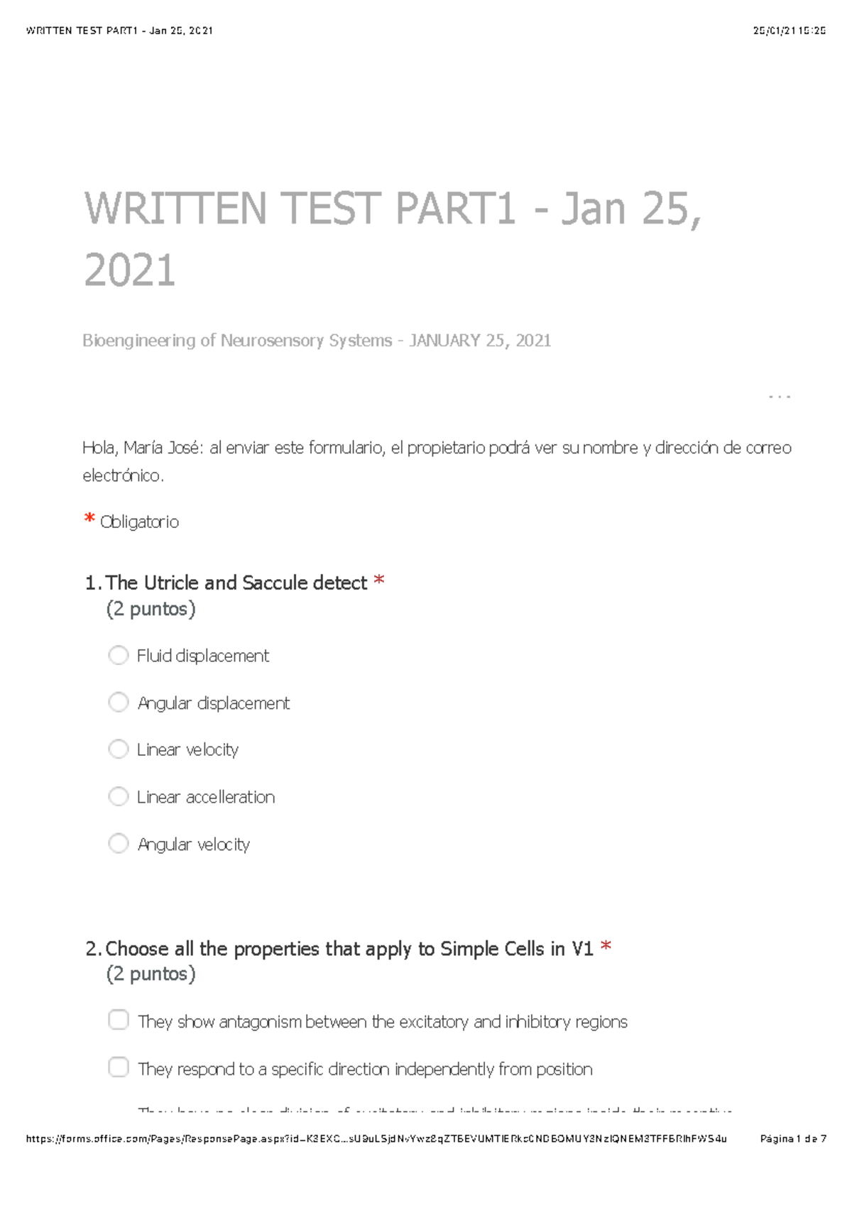 2021 01 25 part 1 - exam - WRITTEN TEST PART1 - Jan 25, 2021 ...