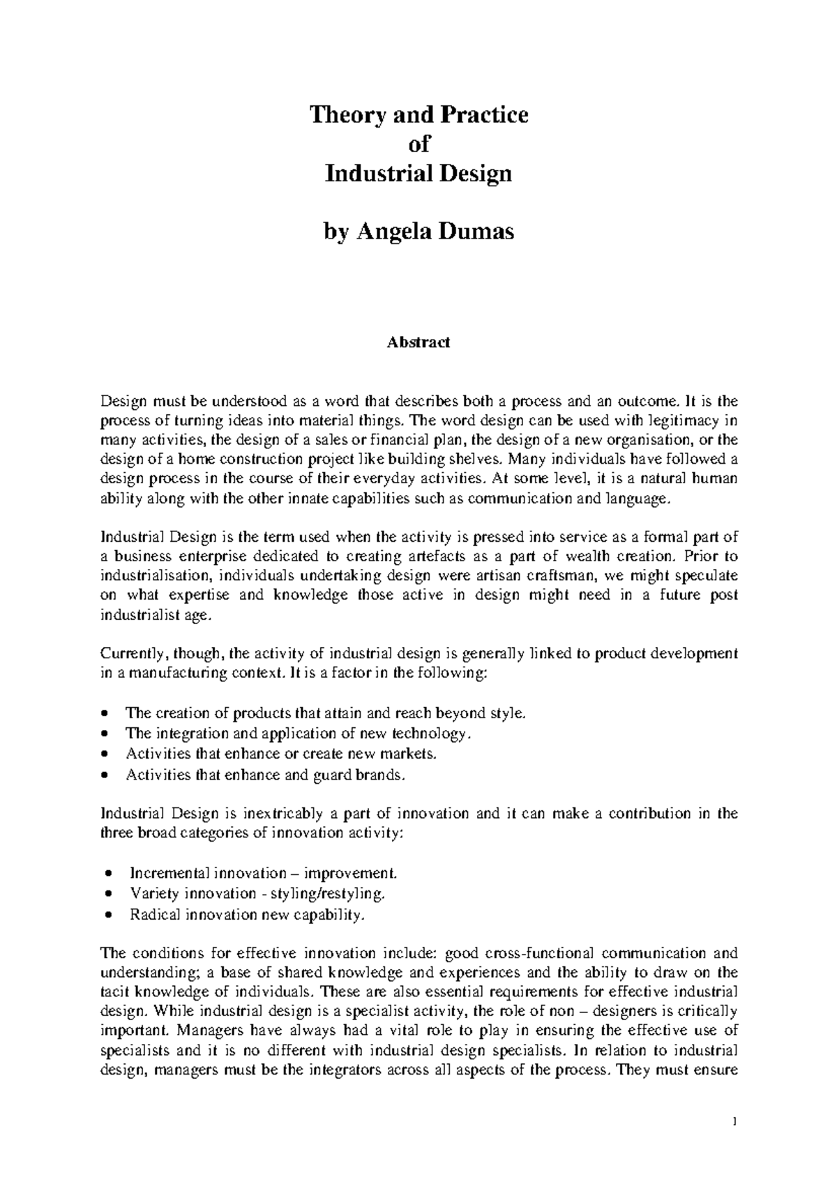 Industrial Design principles - Theory and Practice of Industrial Design ...