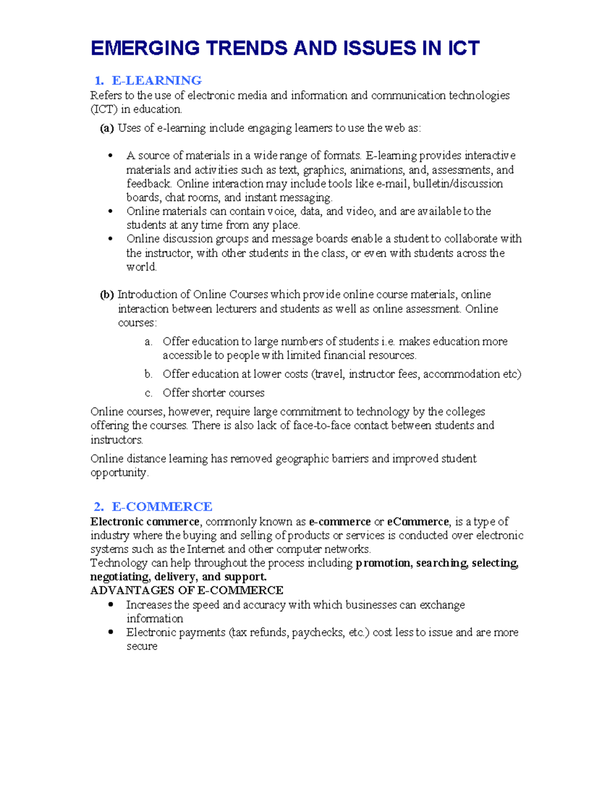 Topic 12 Emerging Trends AND Issues IN ICT - EMERGING TRENDS AND ISSUES ...