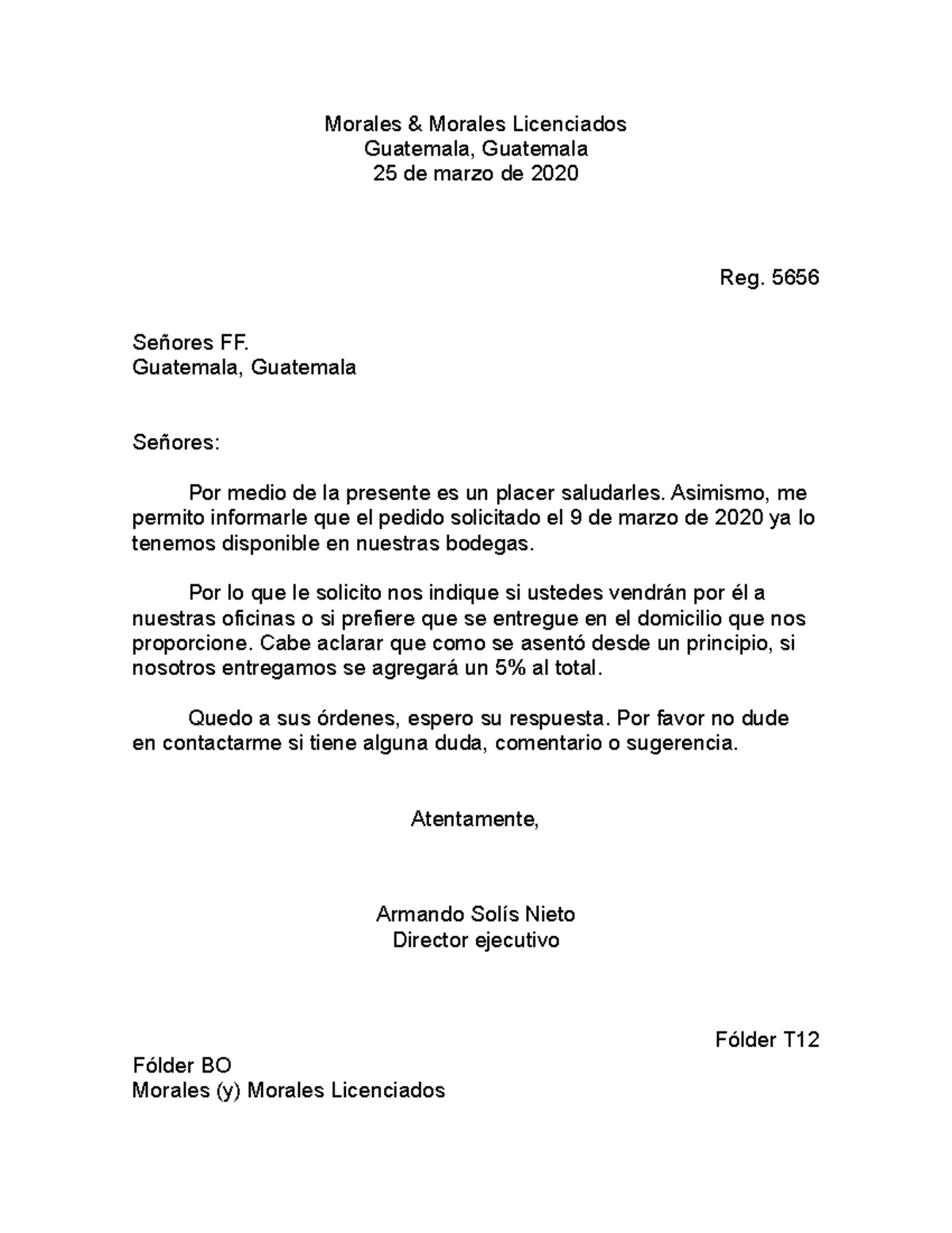 Cartas con codificacion - Morales & Morales Licenciados Guatemala ...