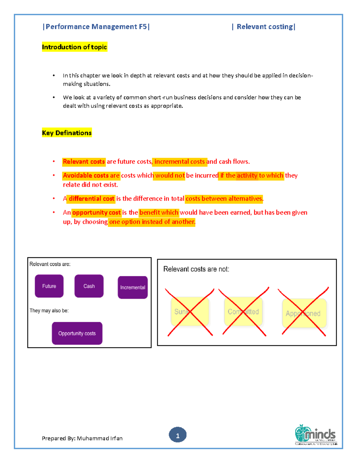 6. Relevant Costing - Warning: TT: undefined function: 32 Warning: TT: undefined function: 32 ...