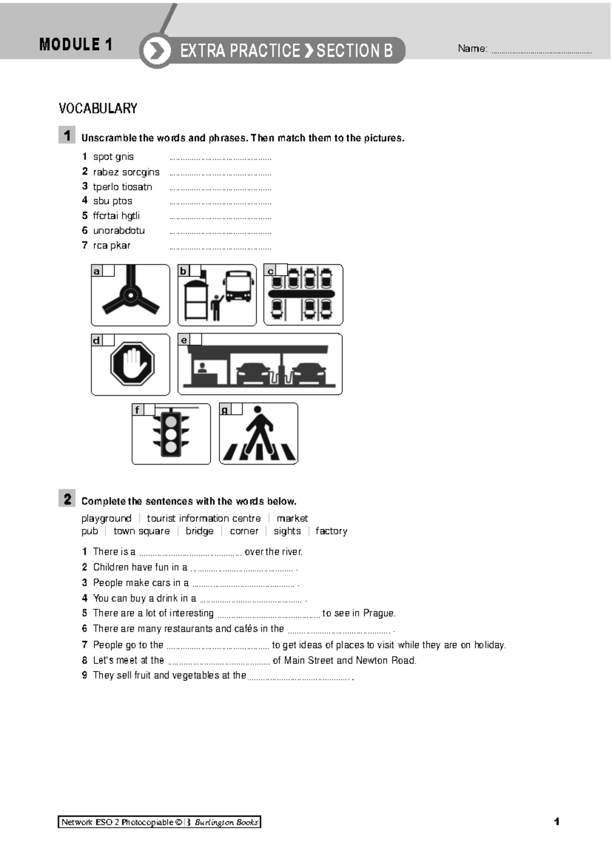 B - INGLES - Network ESO 2 Photocopiable © Burlington Books 1 MODULE 1 ...