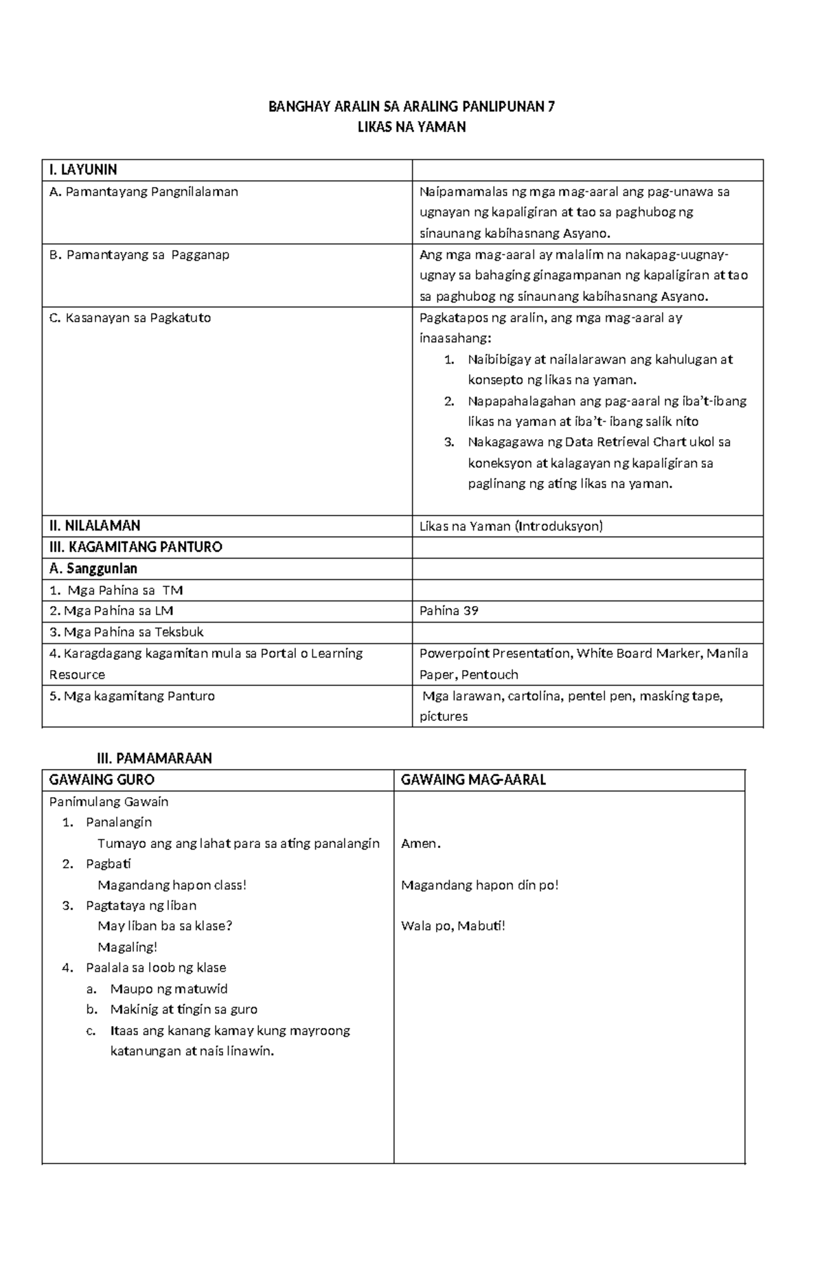 Secondary final demo to print - BANGHAY ARALIN SA ARALING PANLIPUNAN 7 ...