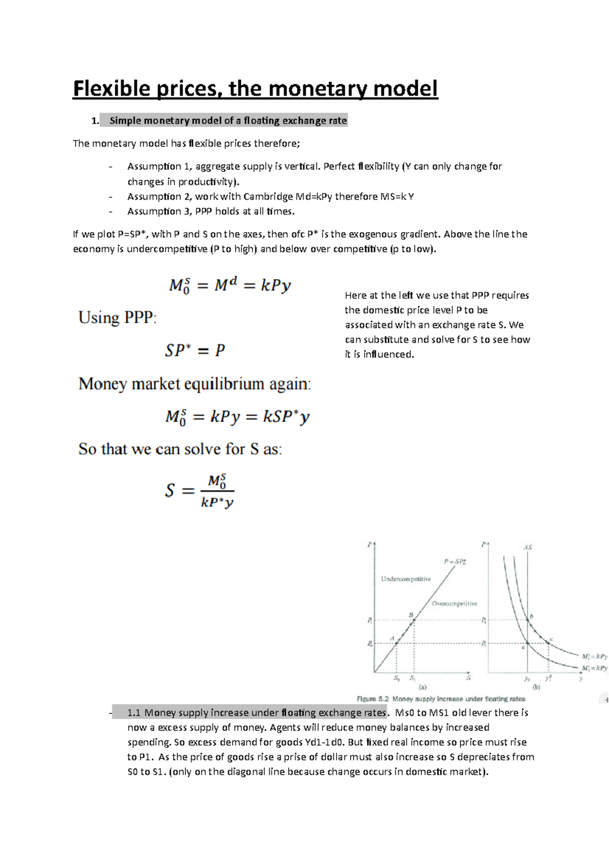 Uitleg Monetary model and Mundel Fleming - Kwaliteitsmanagement ...