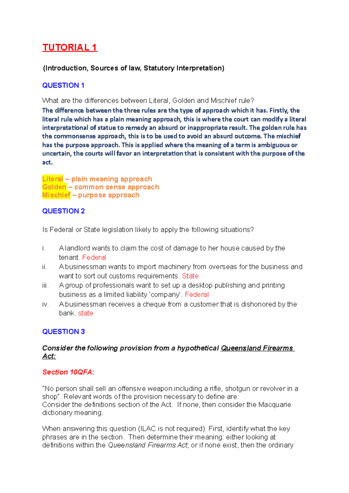 Tutorial 1 - 1004GIR - Griffith - Studocu