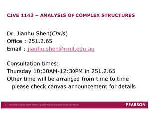 CIVE1143-lecture 1 Analysis of Complex Structures - Introduction CIVE ...