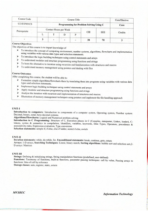 Structures - STRUCTURES The structure is a user defined data type. It ...