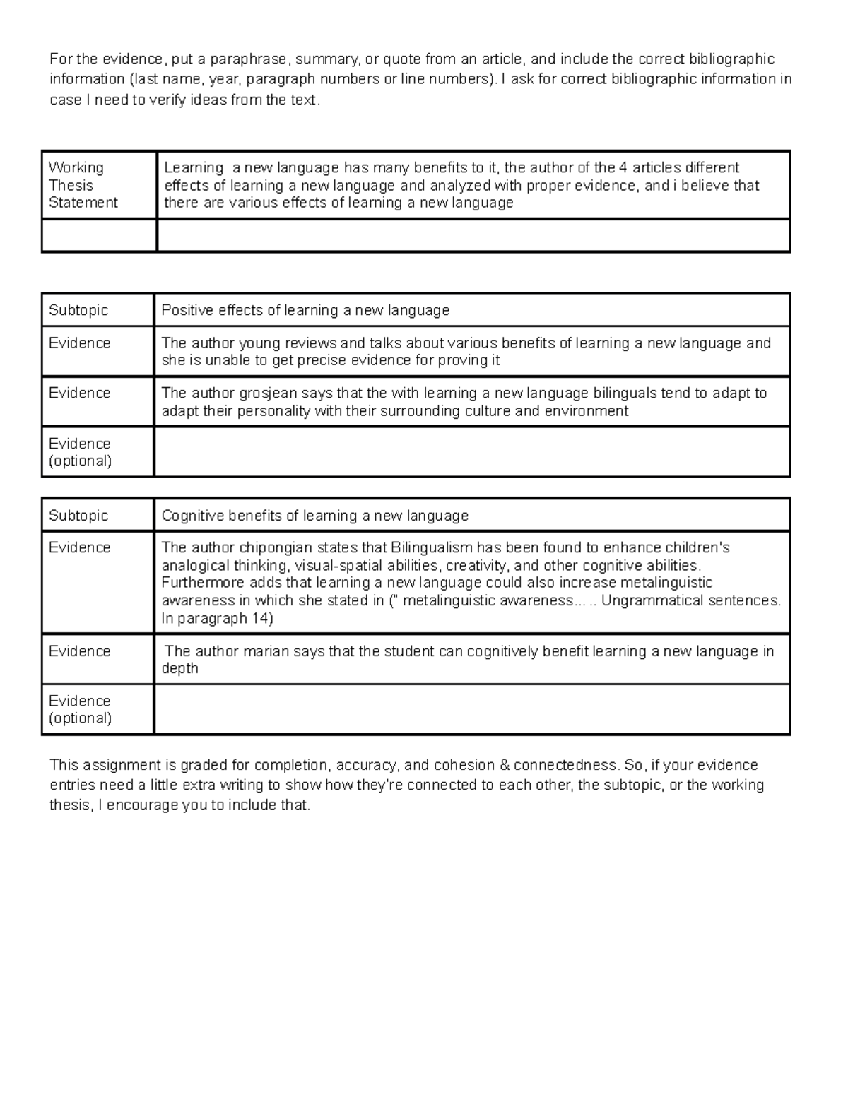 Copy of W07D02 Subtopic Paragraph Outlines - For the evidence, put a ...