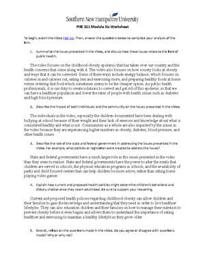 Journal 3-2 - Jessica Esteves 3-2 Journal: Healthy People Goals PHE 321 ...