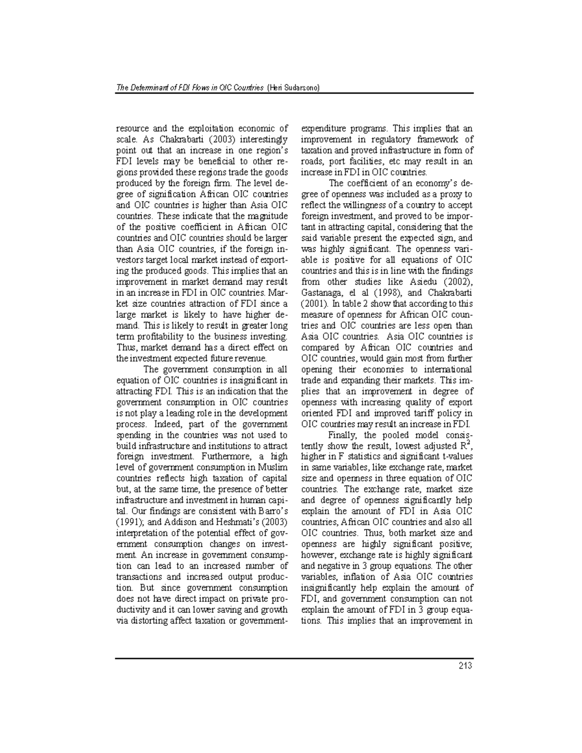 The determinants of fdi flows 3 - ! " # $ - Studocu