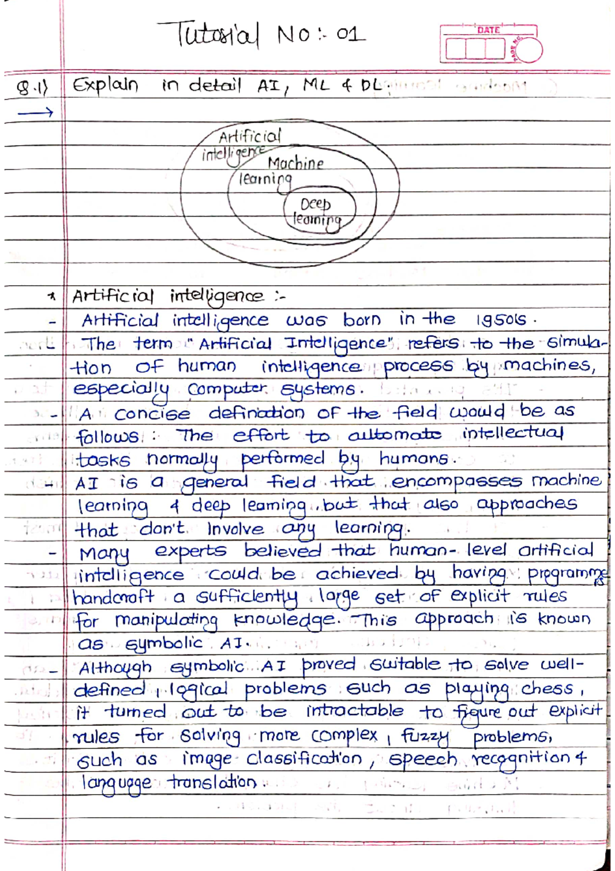 Deep learning tutorial 1-6 - Computer Science and Engineering - Studocu