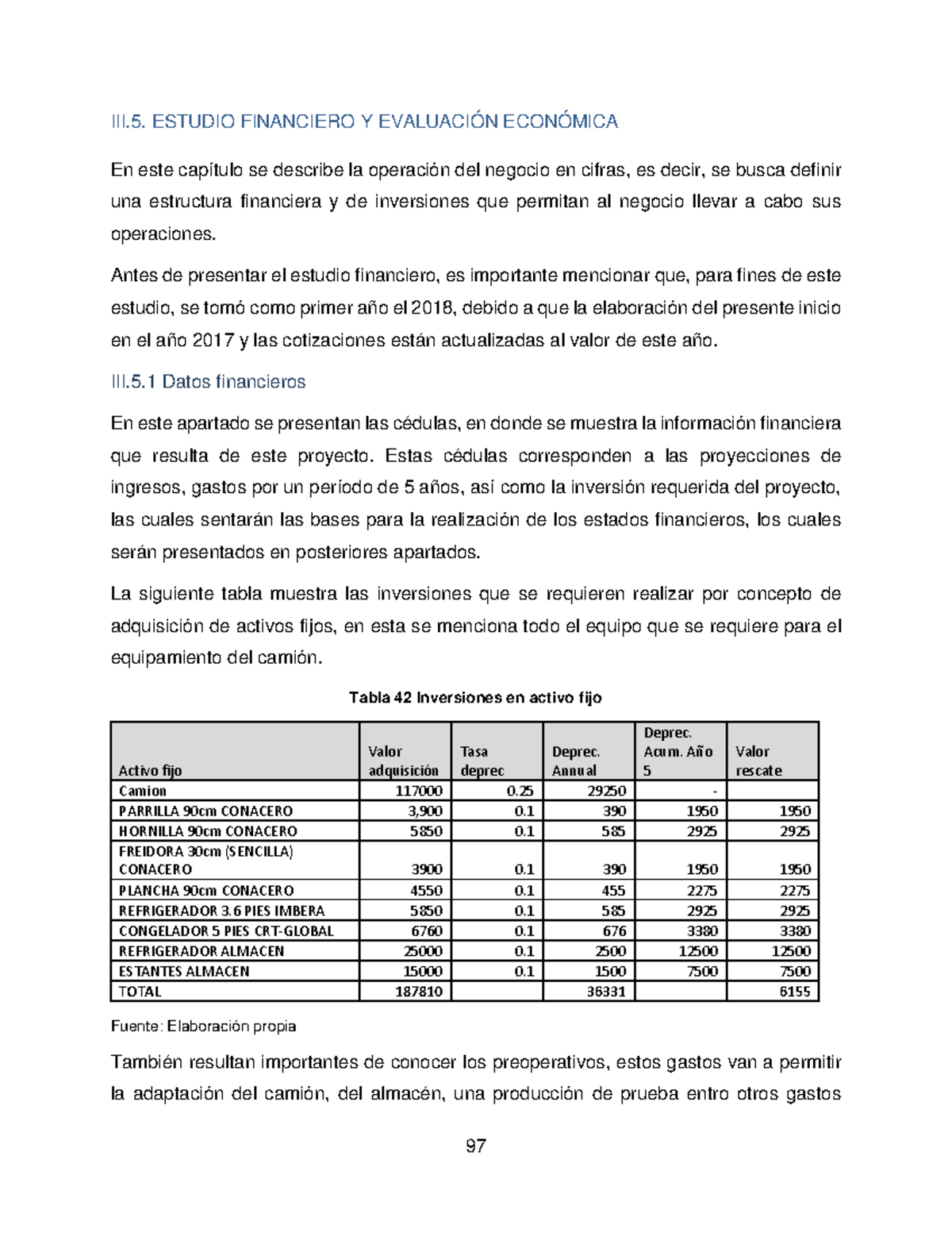 Ejemplo DE Estudio Financiero O Economico - III. ESTUDIO FINANCIERO Y ...