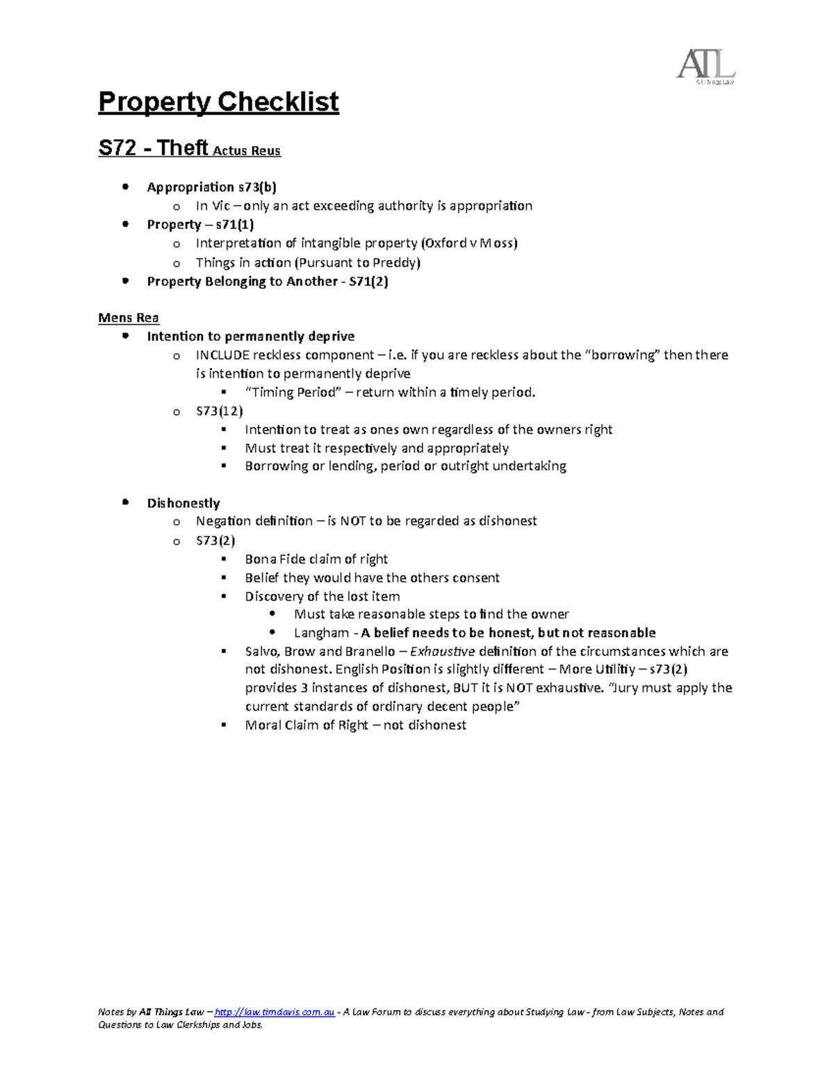 Property - if you are reckless about the “borrowing” then there is ...