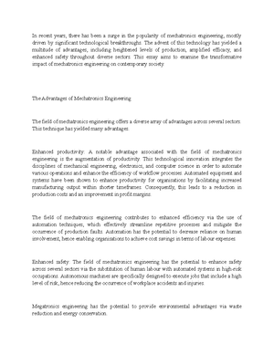 [Solved] Please describe how you have prepared for your intended major ...