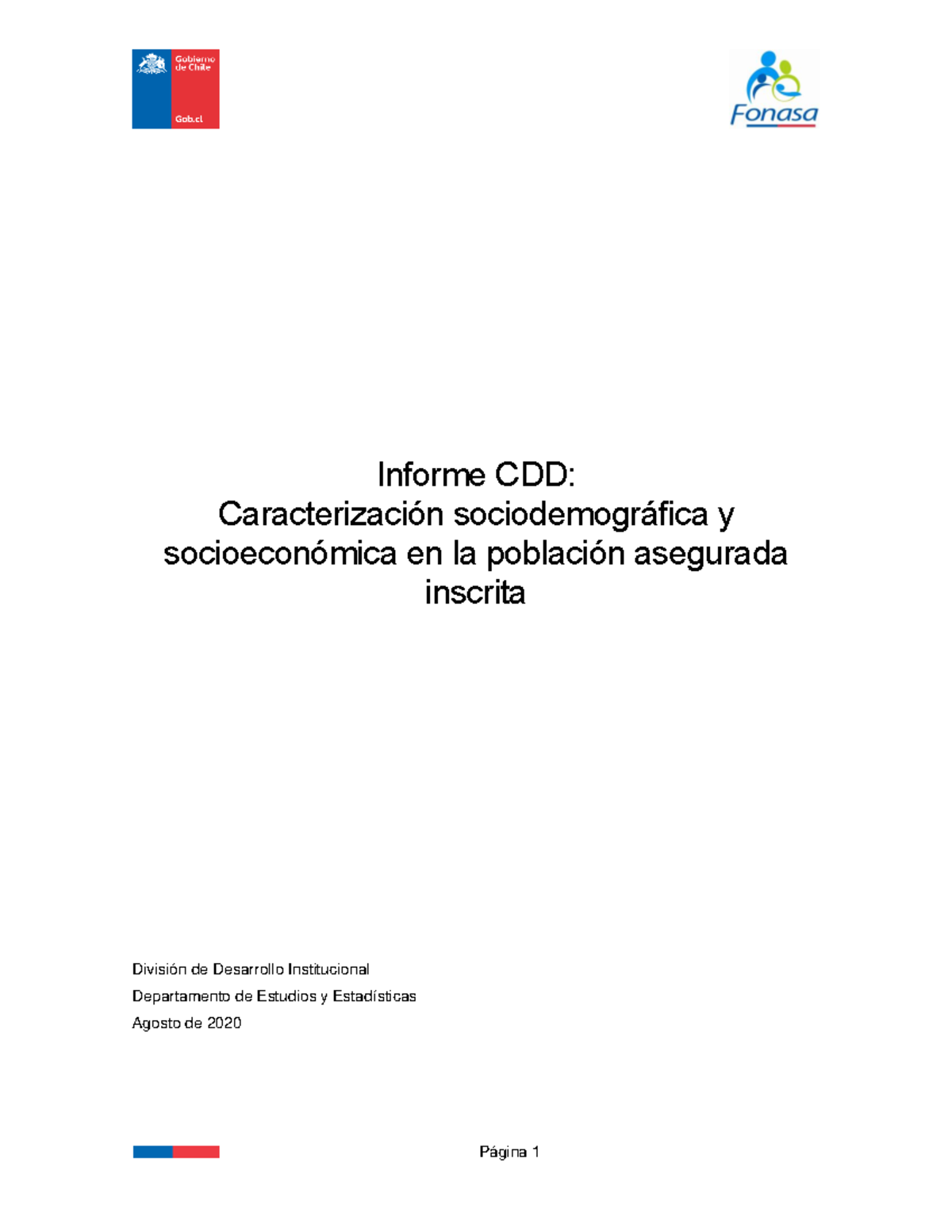 Informe caracterizacion poblacion asegurada - Informe CDD ...