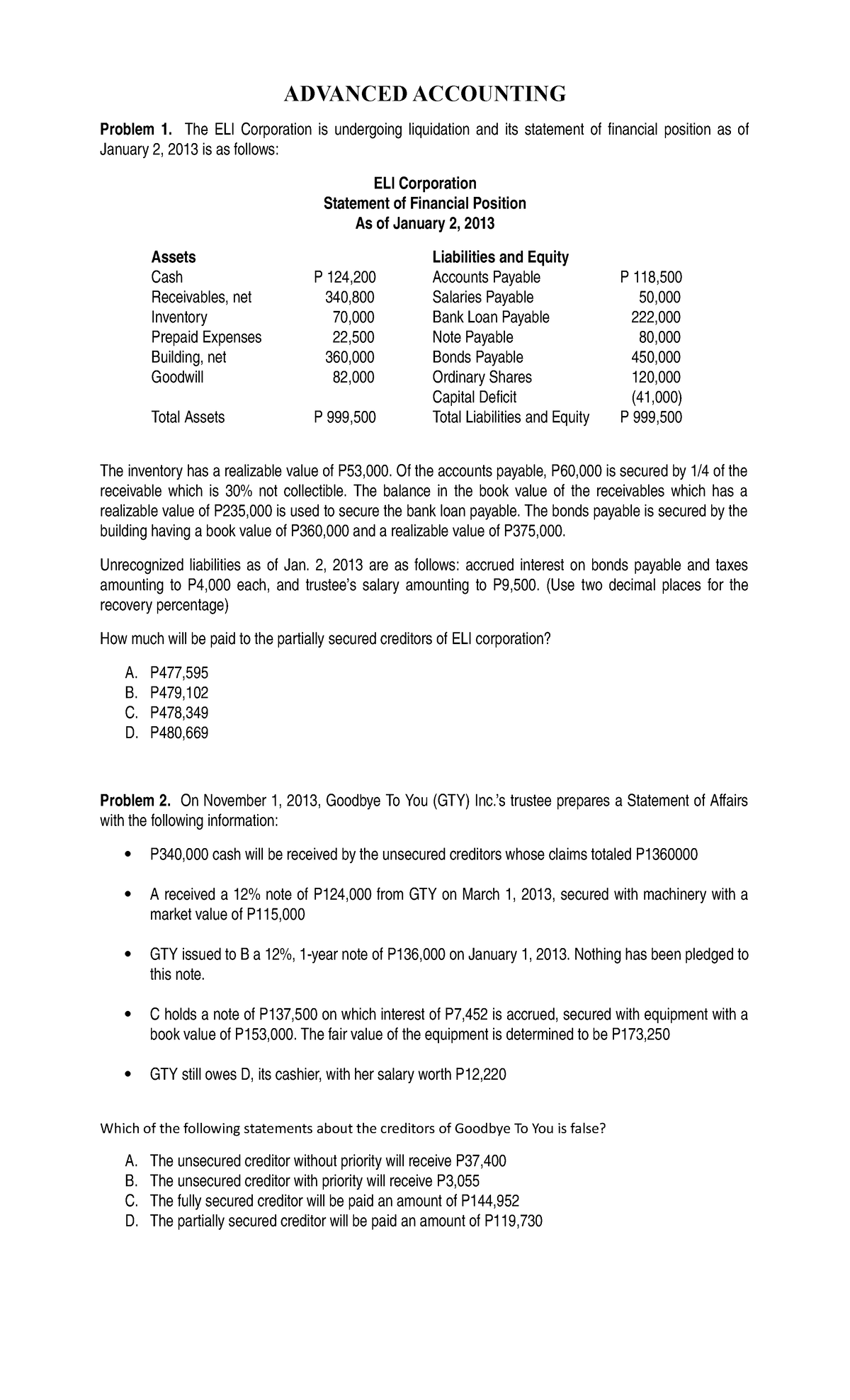Advanced Accounting 1 - Lecture notes 1-56 - ADVANCED ACCOUNTING ...