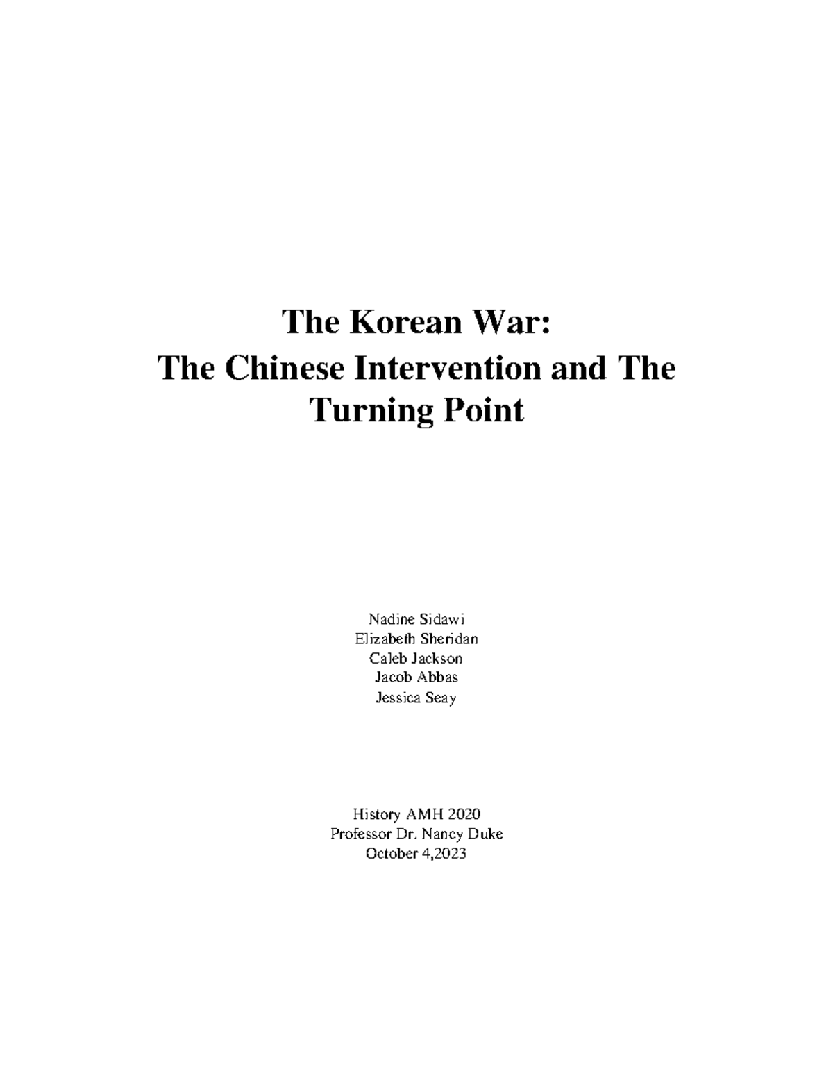 The Korean War - Copy - The Korean War: The Chinese Intervention and ...