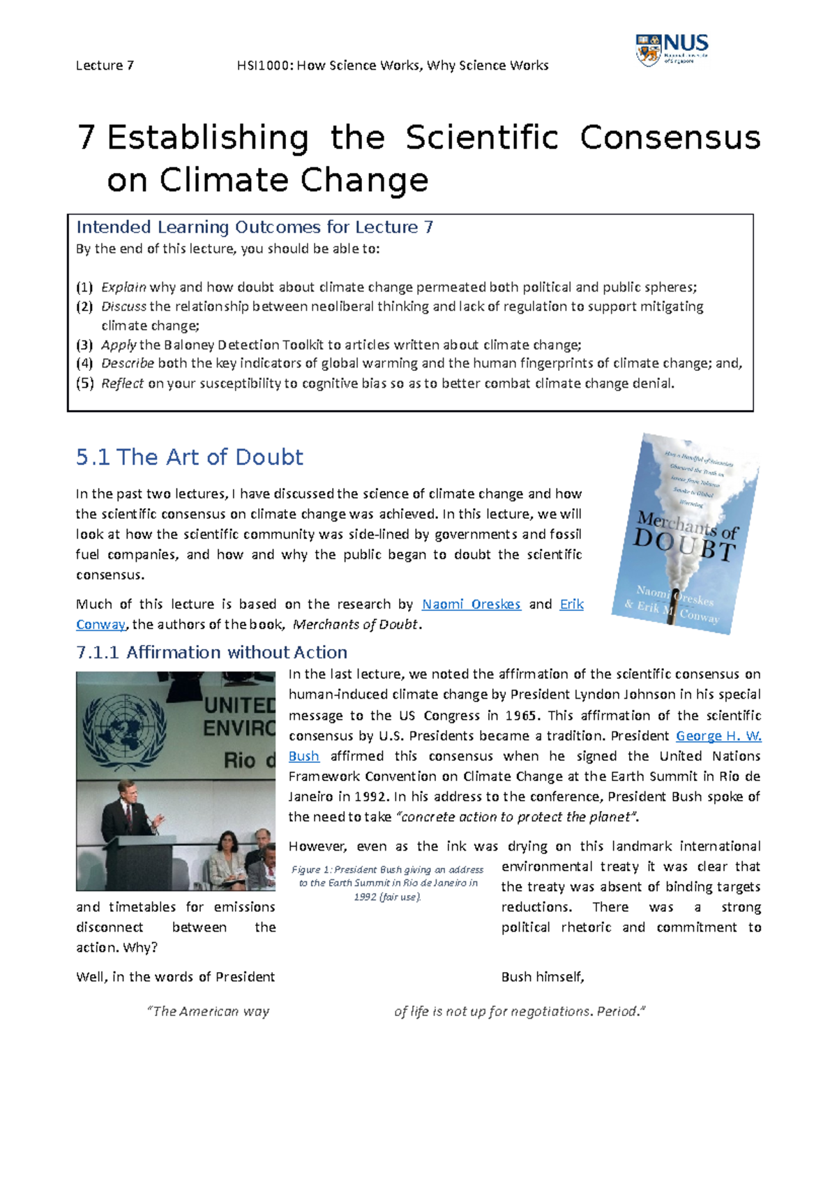 L07 Detailed Notes - week7 - 7 Establishing the Scientific Consensus on ...
