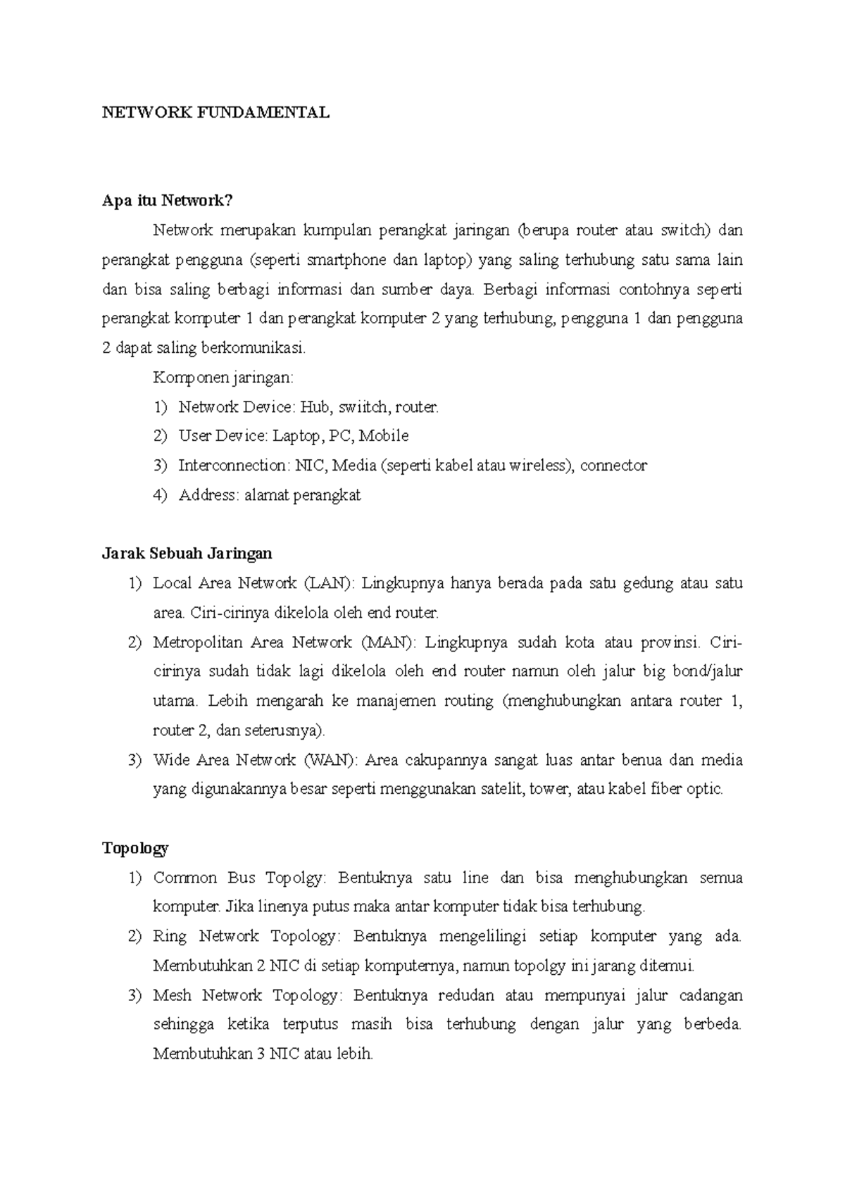 summaries of cybercrime - NETWORK FUNDAMENTAL Apa itu Network? Network ...