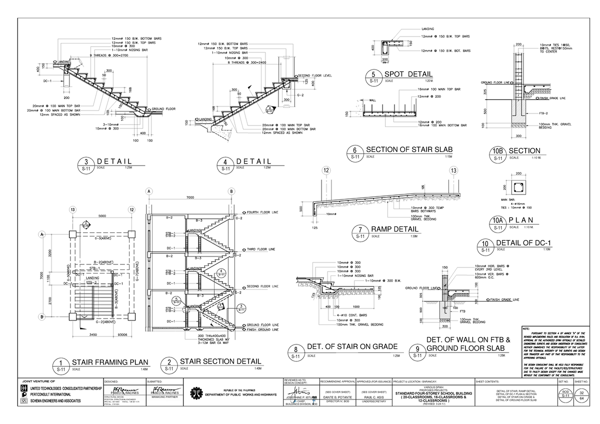 S-11 - good student - 13 DET. OF WALL ON FTB & GROUND FLOOR SLAB 1:20M ...