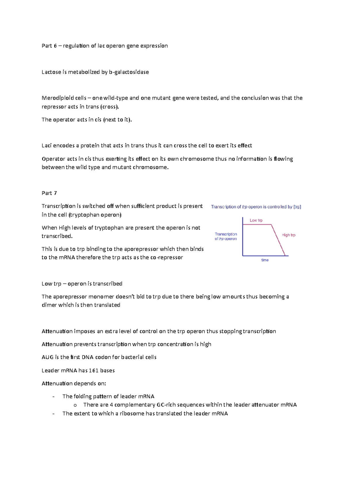 Bioc lecture 4 - Part 6 – regulation of lac operon gene expression Lactose is metabolized by ...