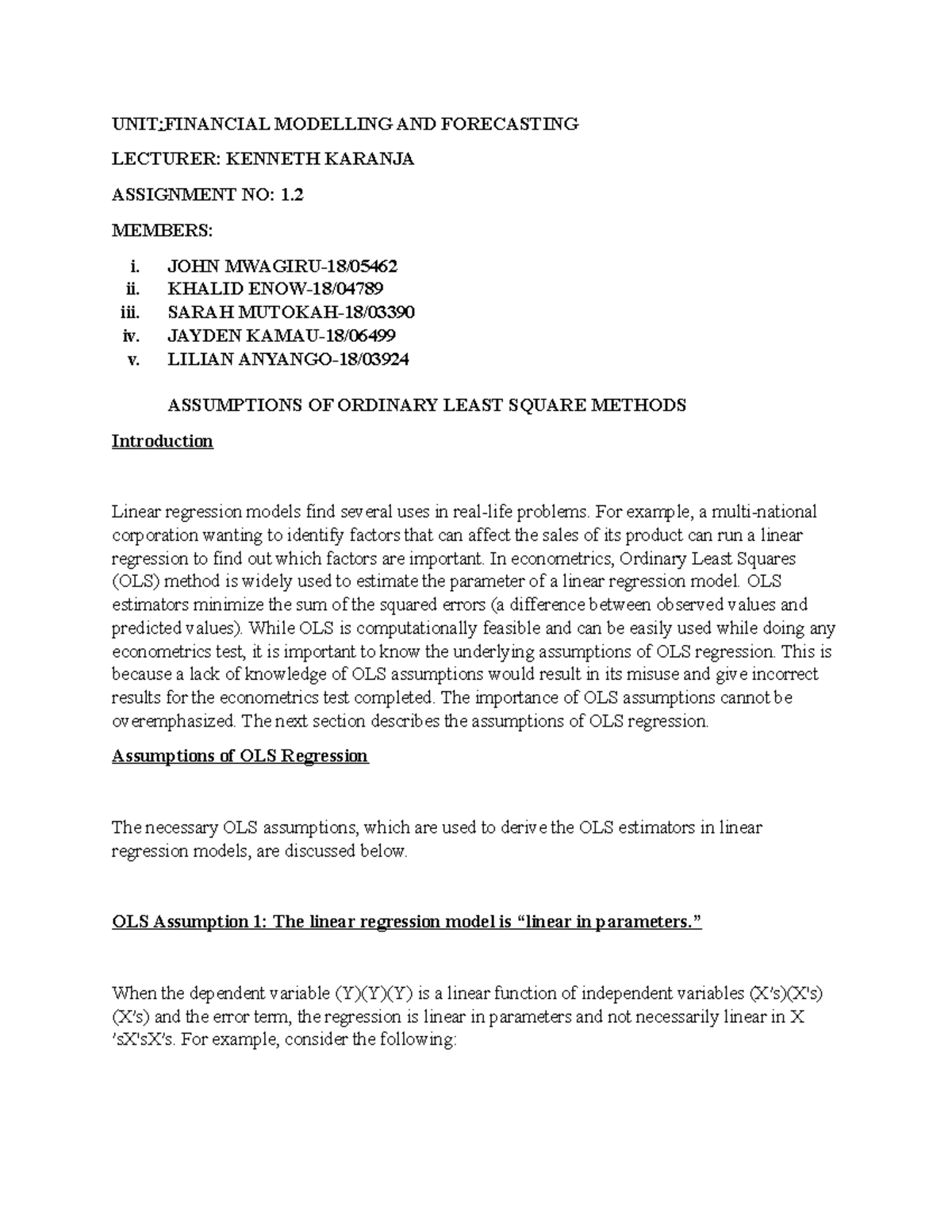 1.2 Financial Modelling Year 3 - UNIT:FINANCIAL MODELLING AND ...