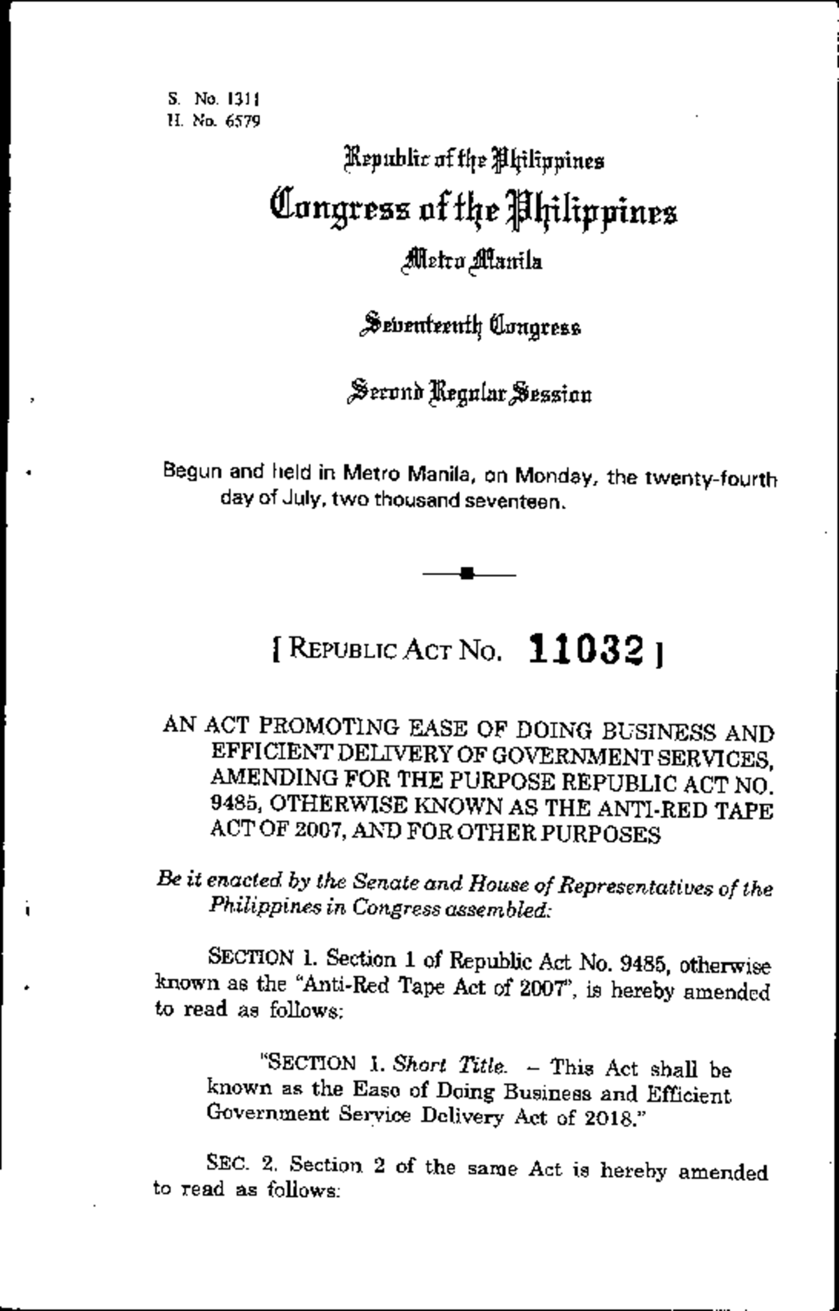 Ra 11032 - Business Administration 2 - StuDocu