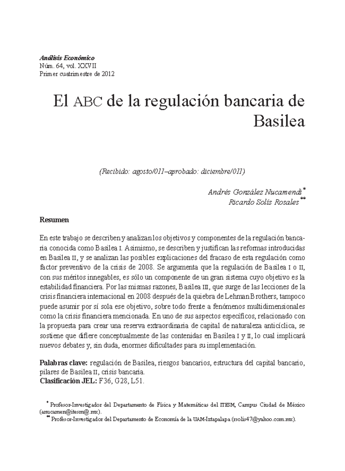 ABC Basilea - El abc de la regulación bancaria de Basilea 105 Análisis ...