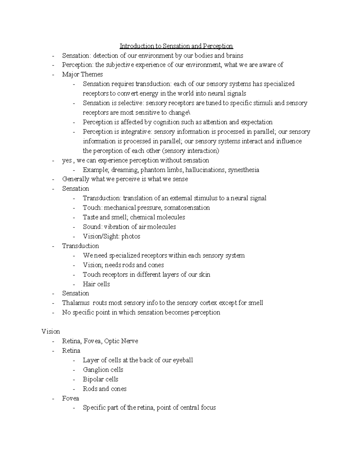 2 4 and 2 5 Class Notes - Dr. Grahm - BioPsych (psych 202) Winter 2019 ...