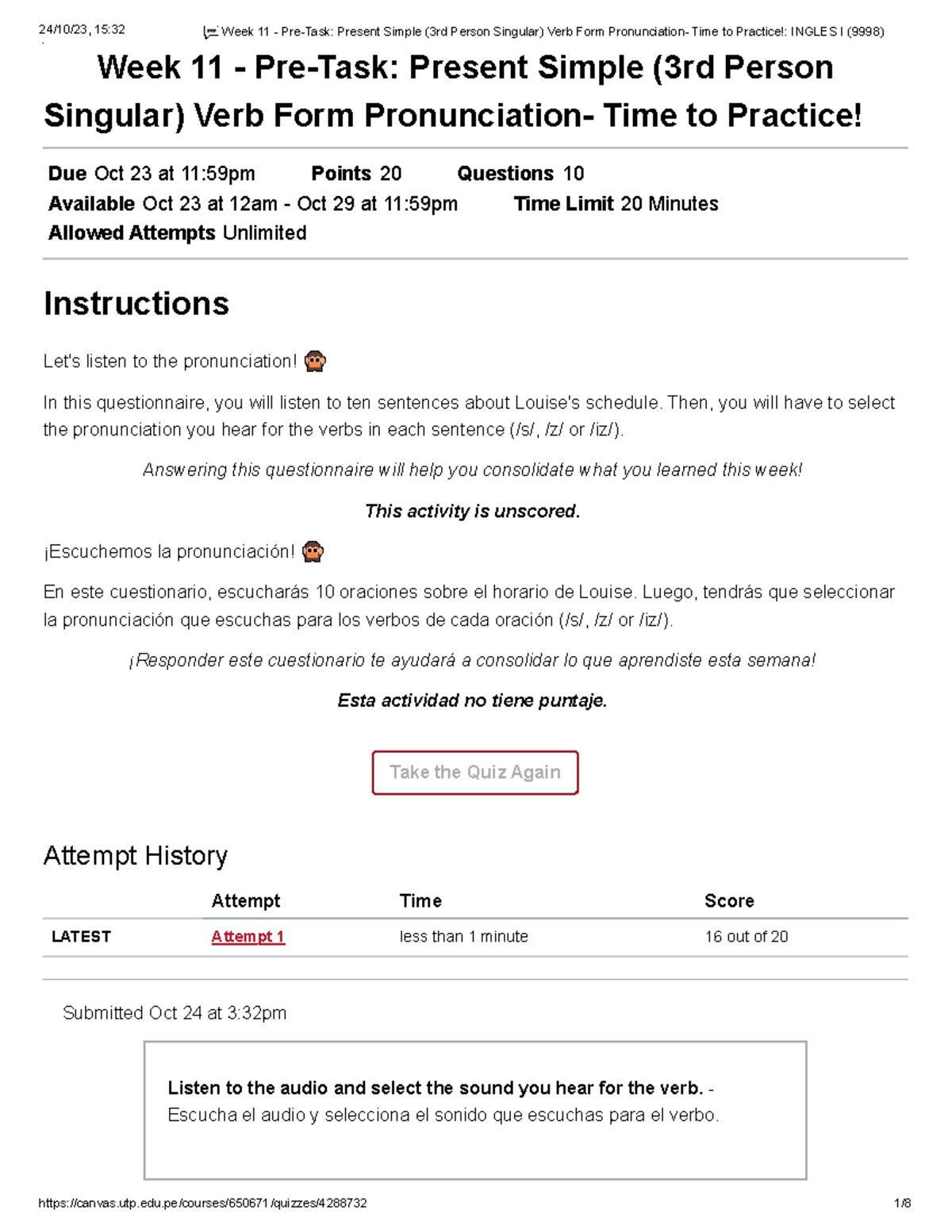 💬 Week 11 - Pre-Task Present Simple (3rd Person Singular) Verb Form ...
