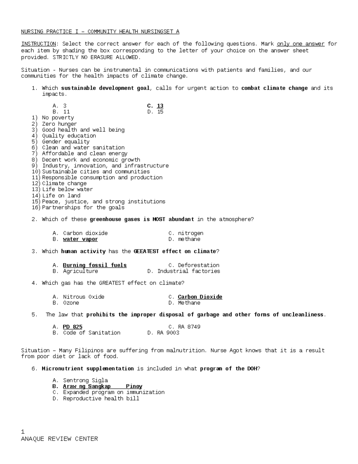 NP1 NOV 2022 - NP1 NOTES - NURSING PRACTICE I – COMMUNITY HEALTH ...
