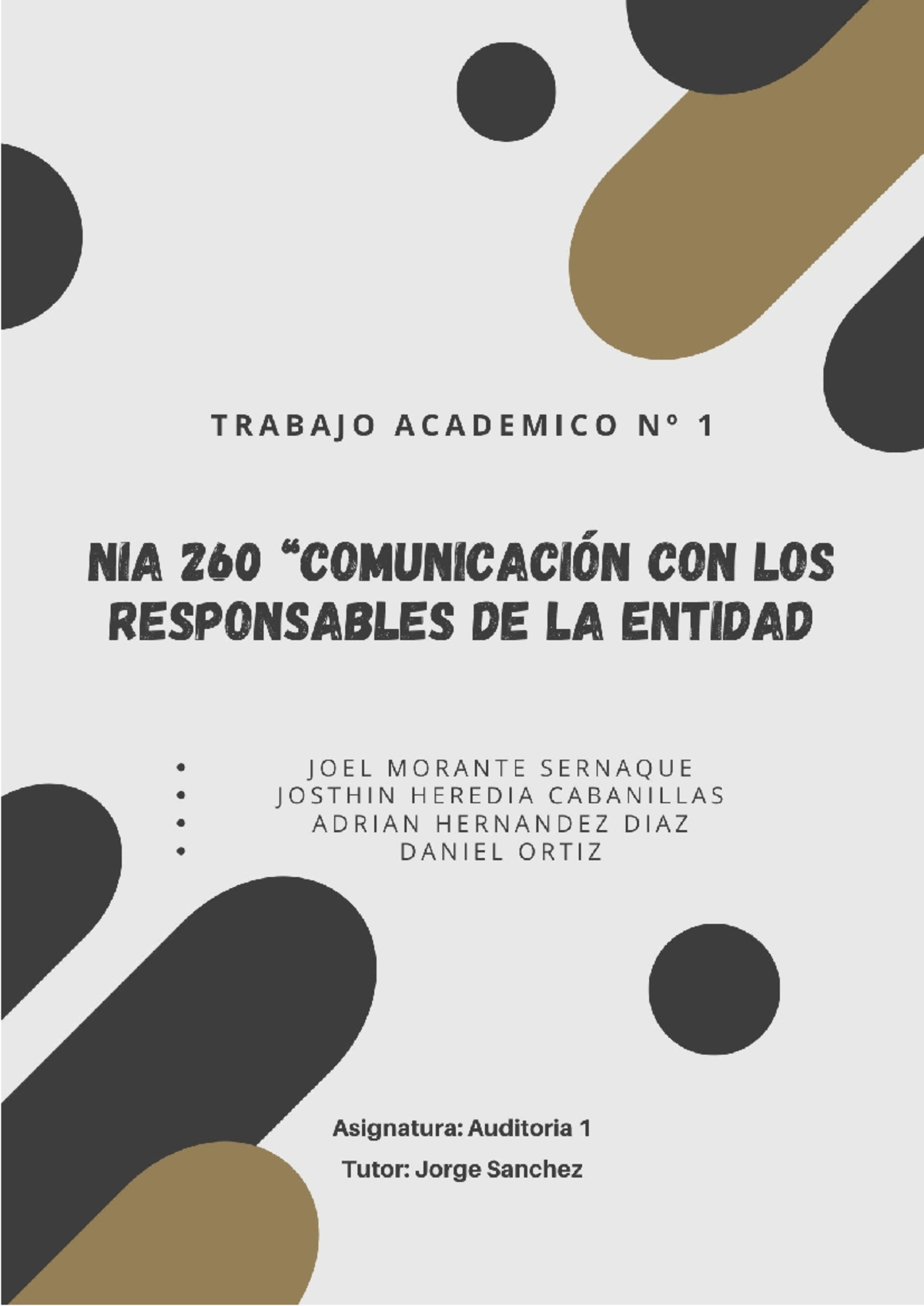 NIA 260 - Auditoría - NORMA INTERNACIONAL DE AUDITORÍA 260 ...