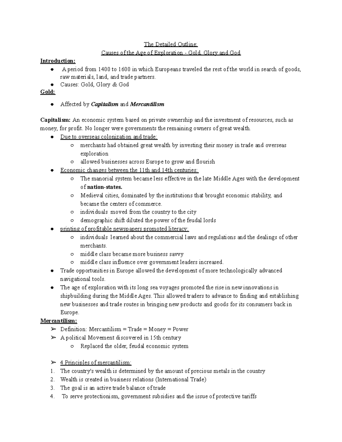Causes of Age of Exploration - The Detailed Outline: Causes of the Age ...