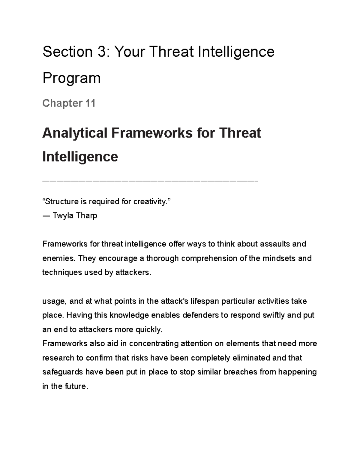 The Threat Intelligence Handbook Chapter 11 Part 1 - Section 3: Your ...