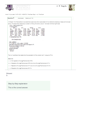 Learning Journal 6 Math 1281 - Learning Journal 6 Math 1281 1's correlation coefficient between ...