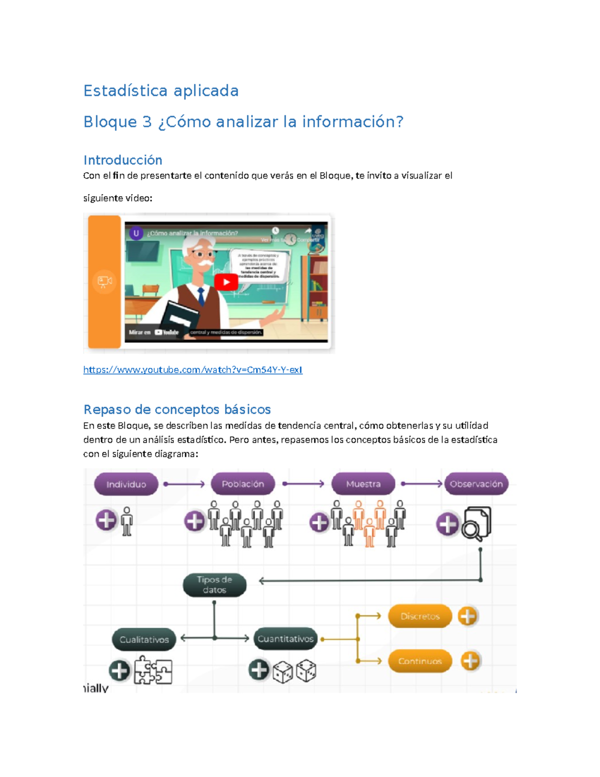 Bloque 3 Cómo analizar los datos - Estadística aplicada Bloque 3 ¿Cómo ...