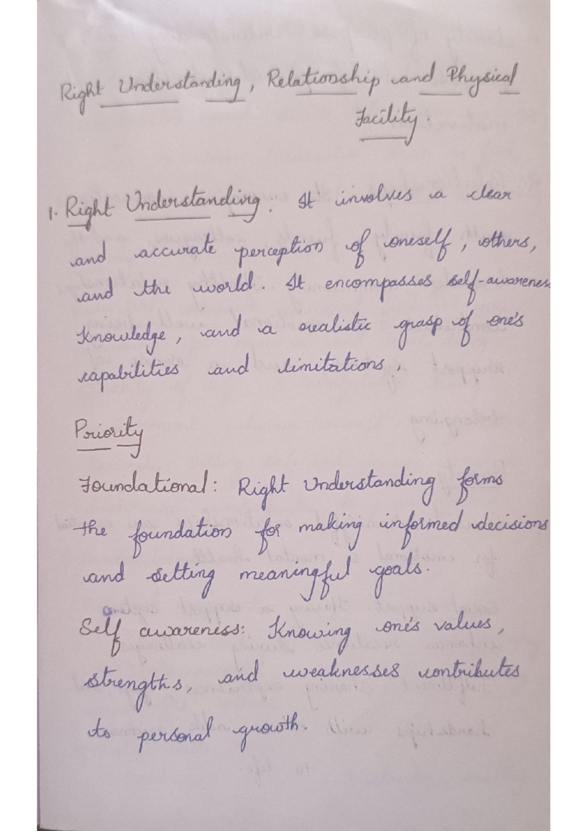 UHV 1 UNIT 1 - 4th year - Right Understanding Relationship and Physical ...