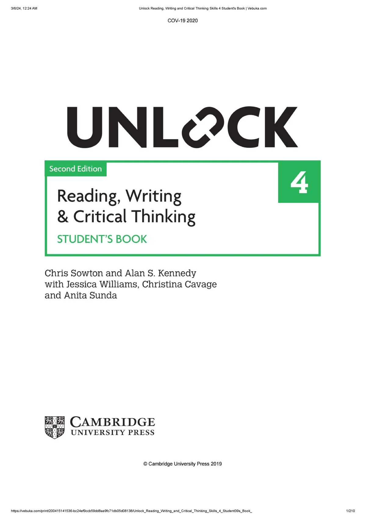 Unlock Reading, Writing and Critical Thinking Skills 4 Student's Book ...