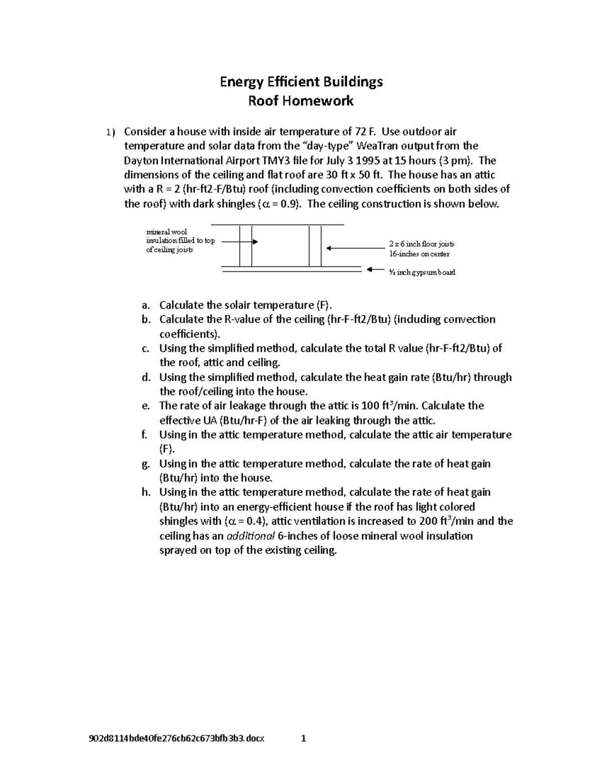 2011-2012 Homework 3 - Roofs - Energy Efficient Buildings Roof Homework ...