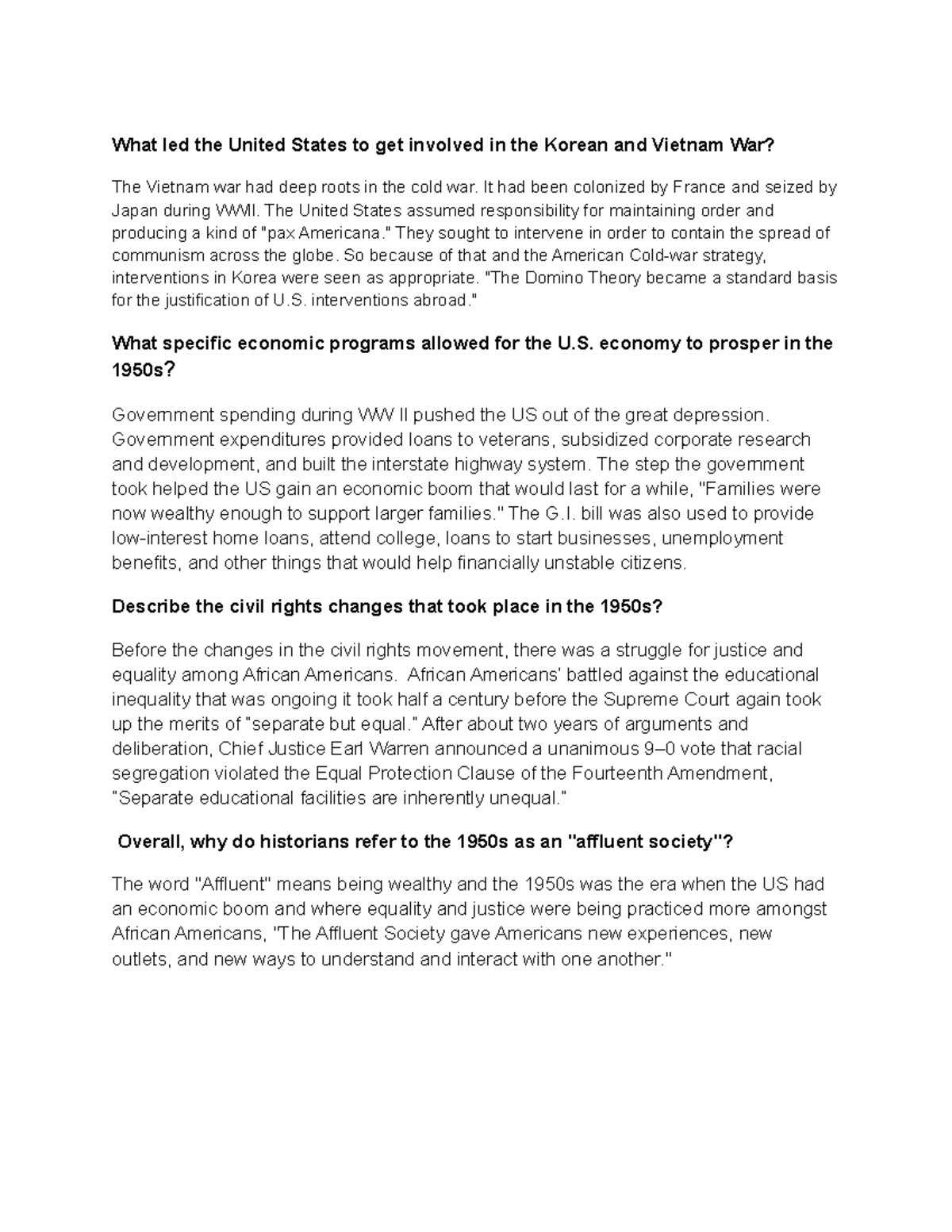 Cold War Reflection - This assignment will help you understand why the ...