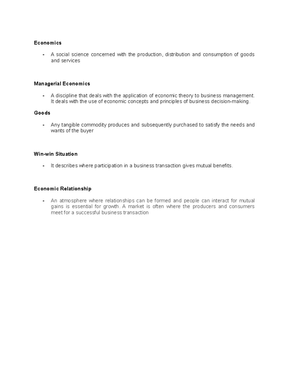 ECON Reviewer - Lecture notes 1 - Economics - A social science ...