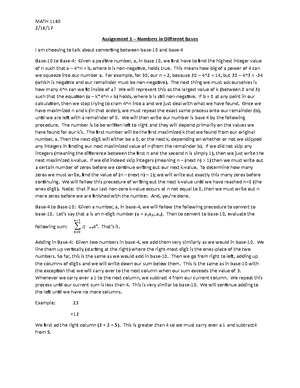 6.2 Activities - Notes from class. - Math 1160: Algebra, Number Systems ...