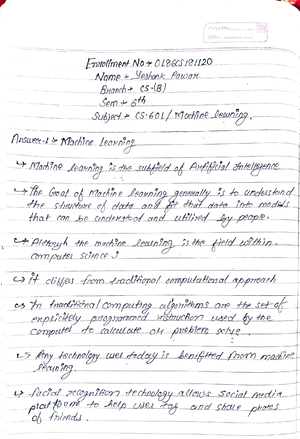 DATA Analytics CS 605 LAB Manual - Department of Computer Science & Engineering LAB MANUAL - Studocu