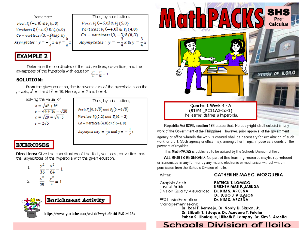 Math11 Pre-Cal Q1Wk4-A-final-1 - EXERCISES EXAMPLE 2 Determine the ...