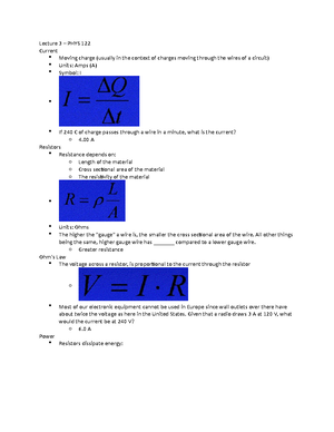 Lecture 1 - PHYS 122 - Lecture 1 – PHYS 122 Charge Charge is an ...