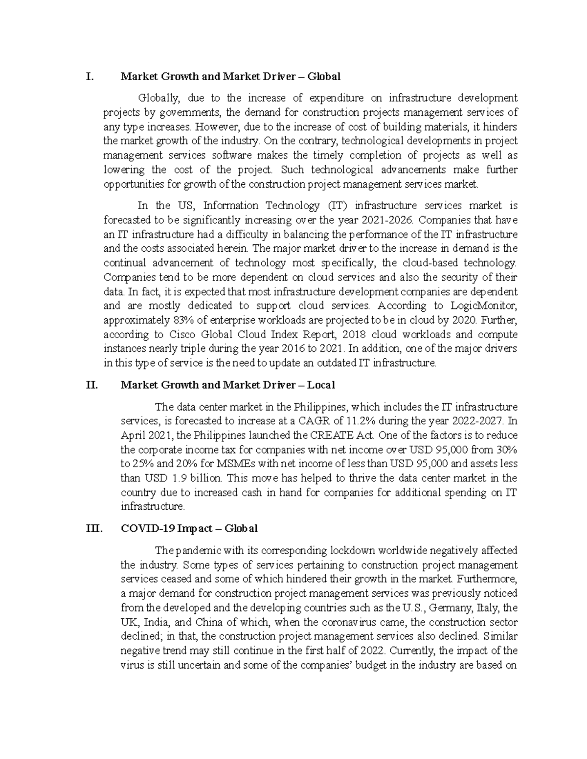Research - Market Growth and Market Driver - I. Market Growth and ...