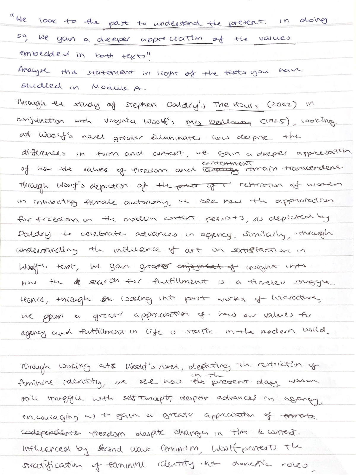 Updated mod a practice - A timed essay for mod a - look to the part to ...