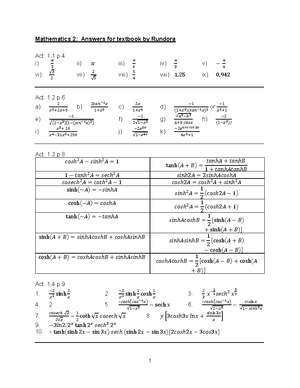 AMATH2S - VUT - Mathematics II - Studocu
