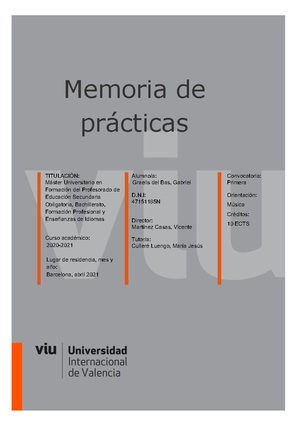 Memoria de Practicas 2023-24 - Memoria de Practicas Nombre de la asignatura: Prácticas ...