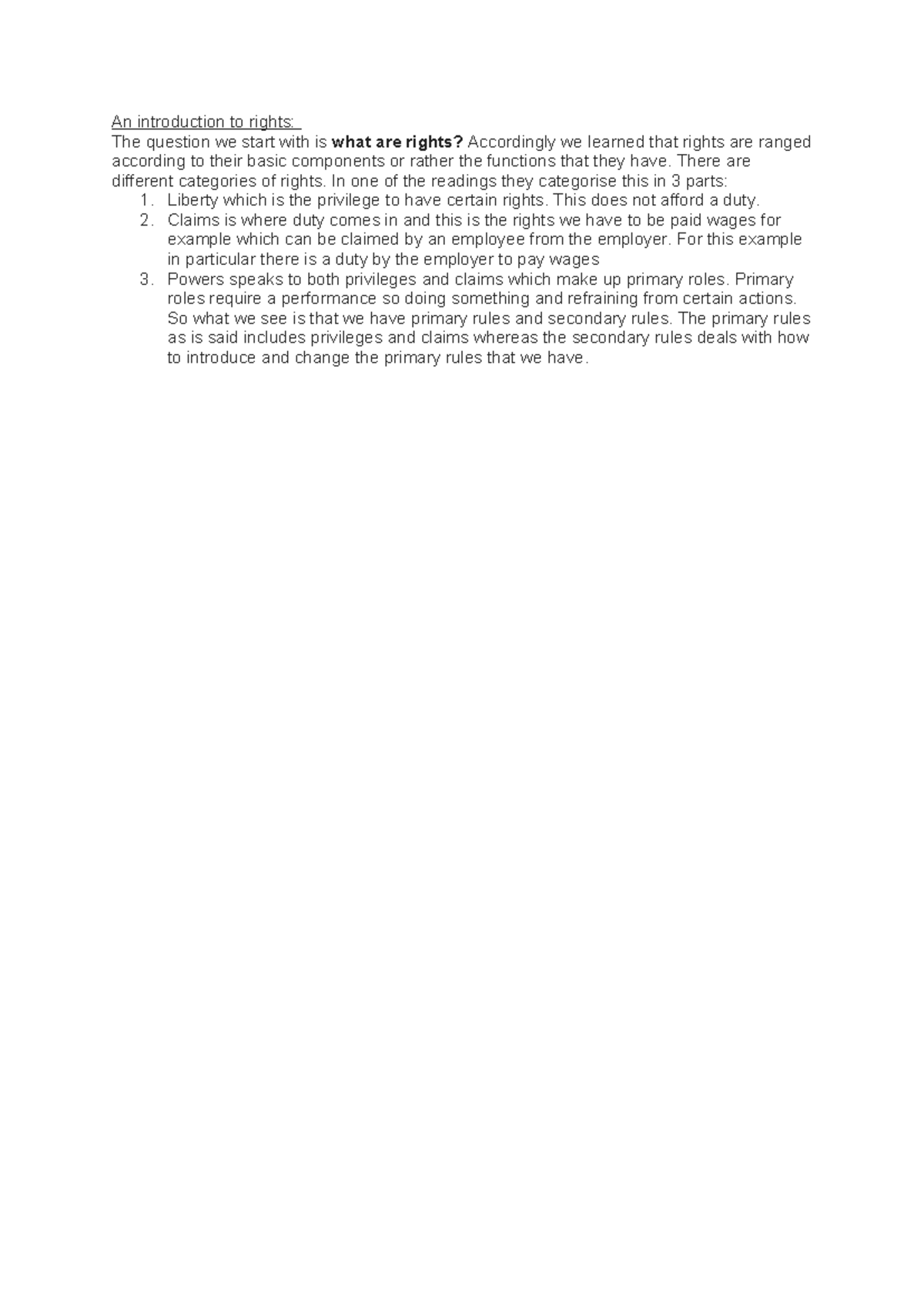 Introduction to Rights - An introduction to rights: The question we ...